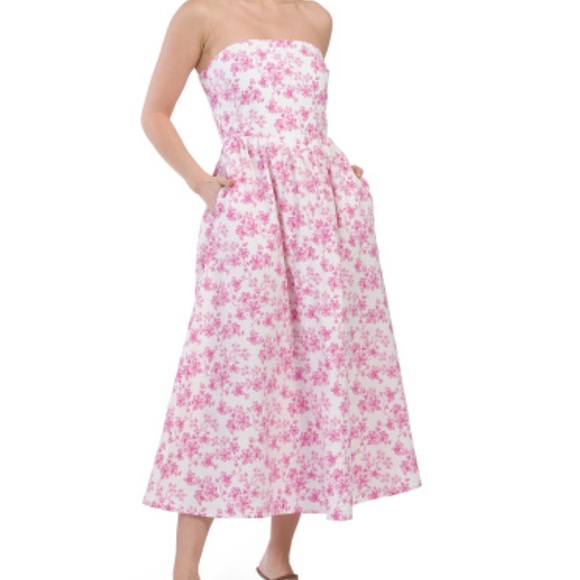 Jessica Simpson | Dresses | Jessica Simpson Pink Floral Midi Sundress ...